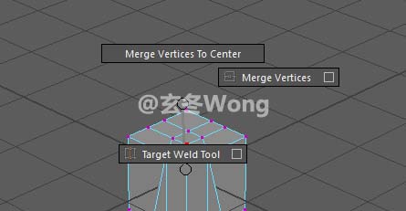[Maya]Merge Vertices和Target Weld的区别